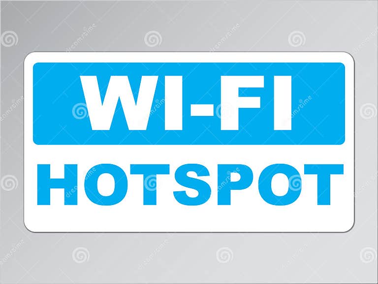 Wi-fi hotspot sign stock illustration. Illustration of area - 219012932