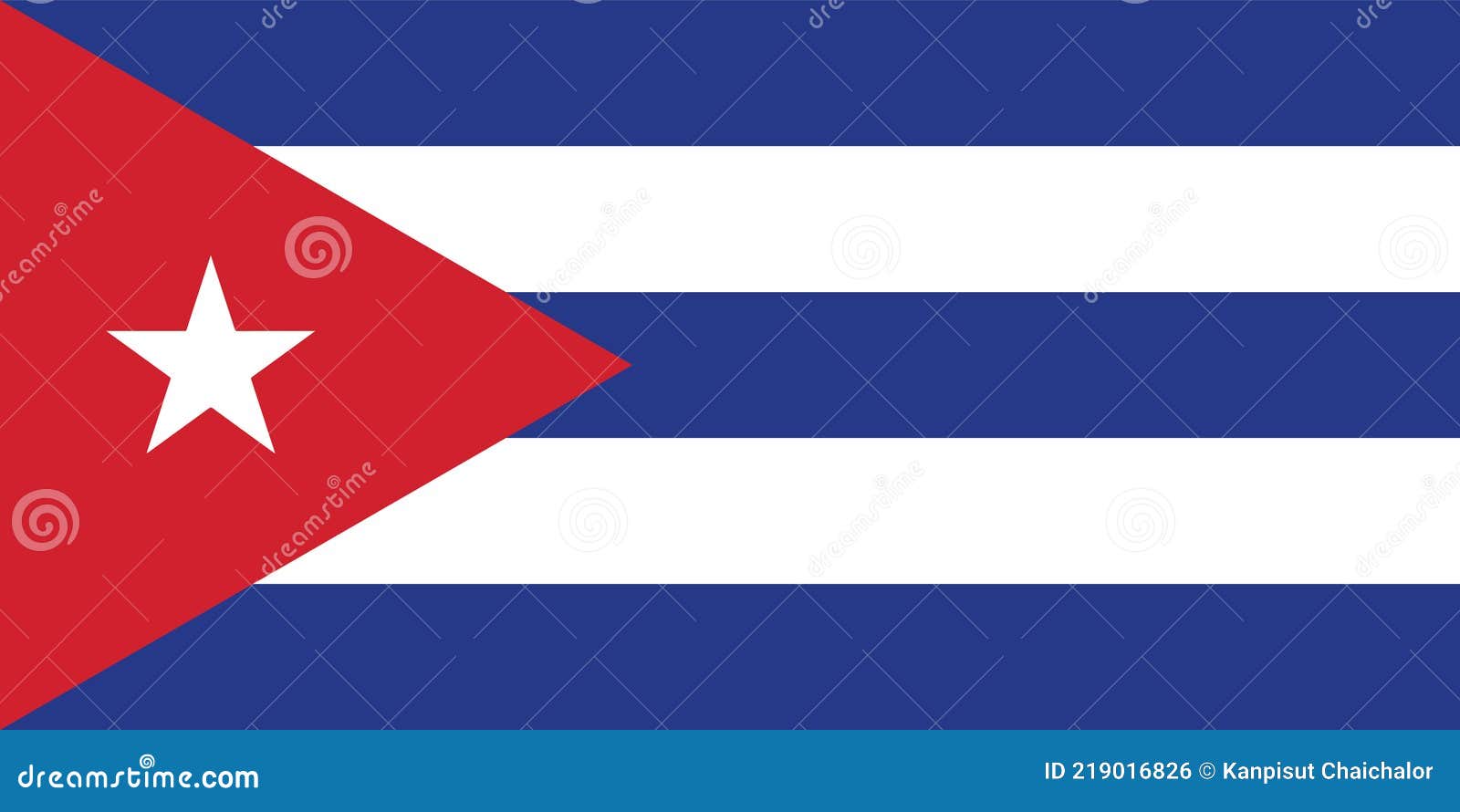 National Cuba Flag, Official Colors and Proportion Correctly. National ...