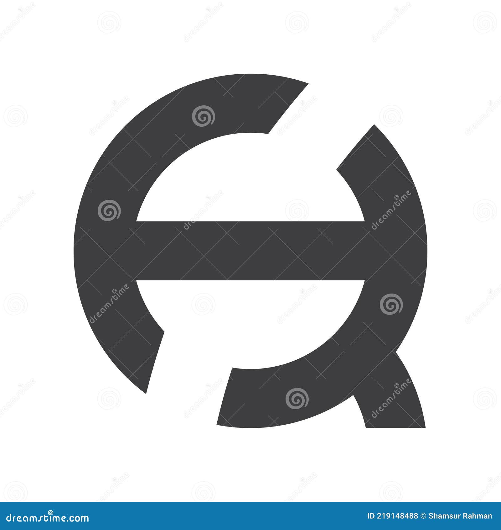 Alphabet Letters Initials Monogram Logo QH, HQ, H and Q Stock Vector ...