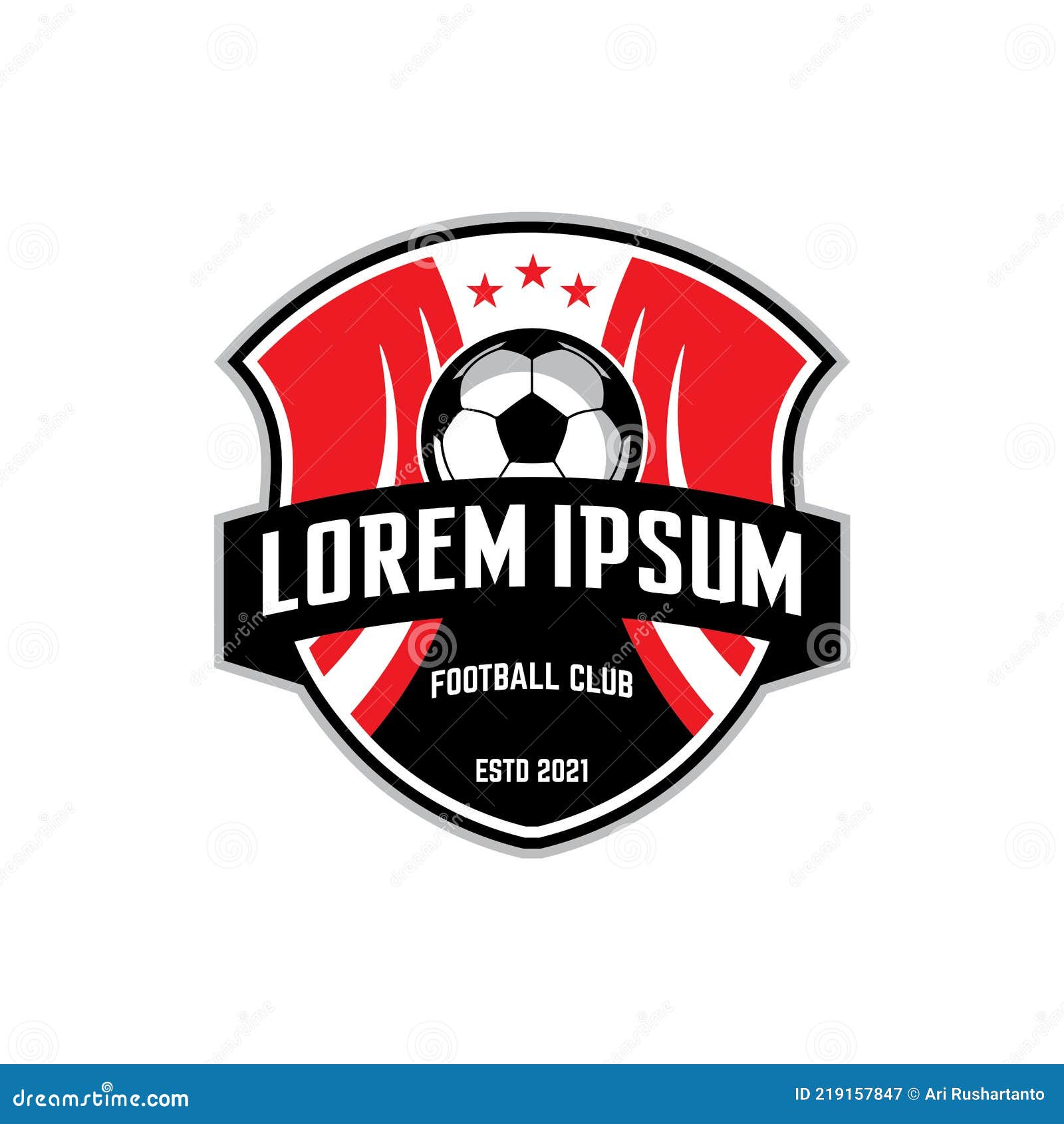 Footbal Club Logo Design with Shield Stock Vector - Illustration of ...