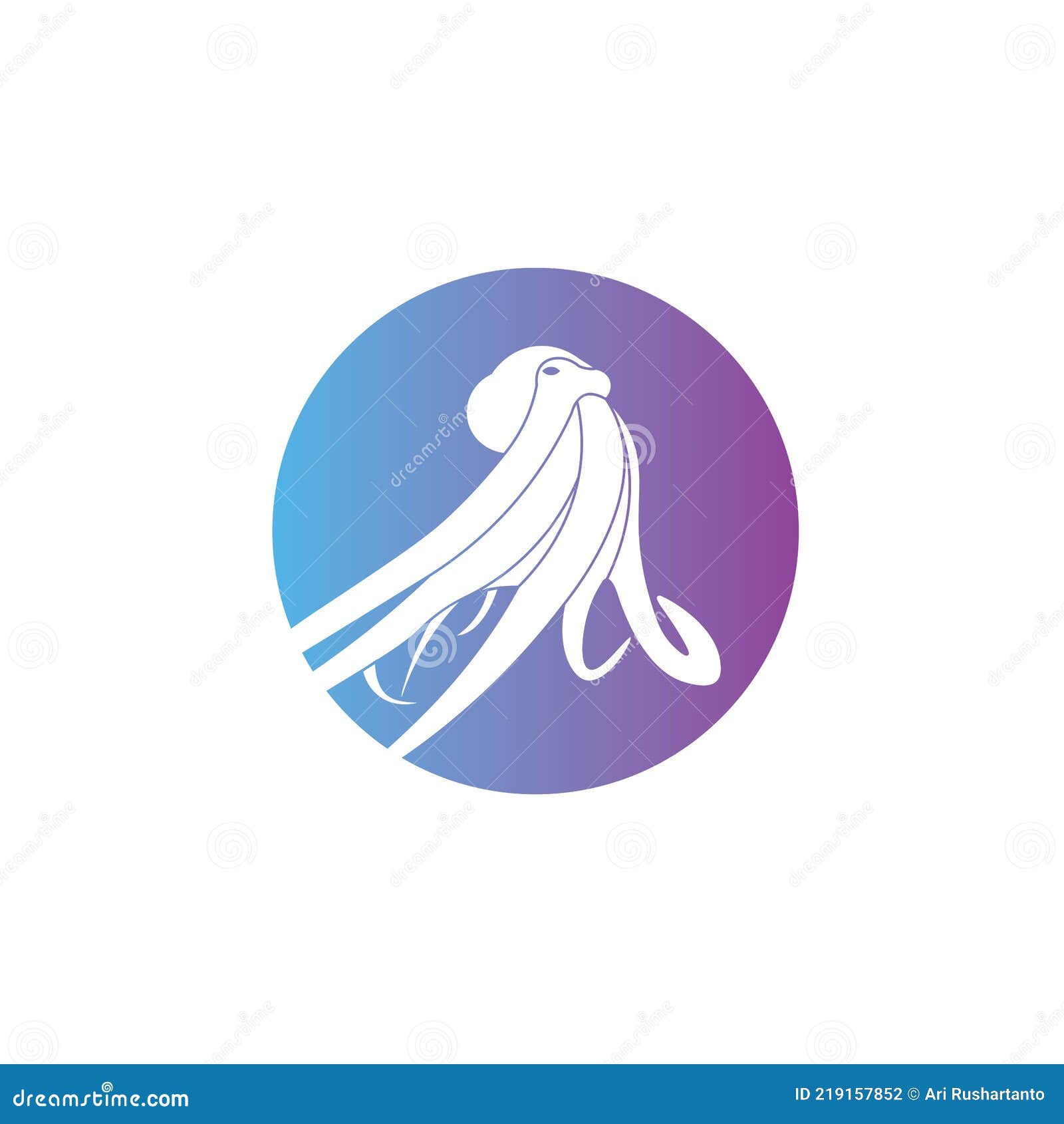 Modern Octopus Squid Tentacles Logo In Simple Minimalist Line Art ...