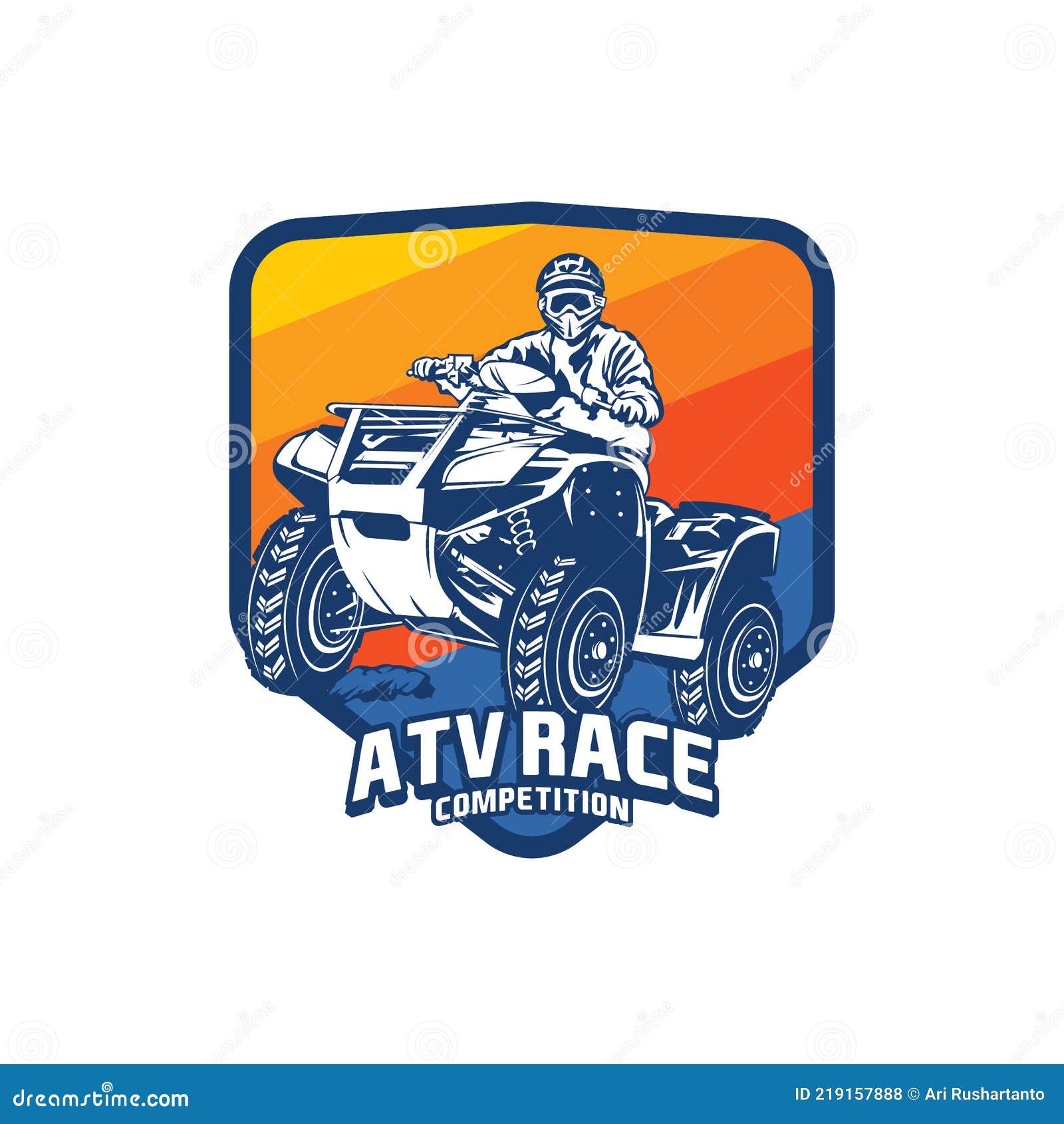 ATV Racing Extreme Adventure Logo Design Stock Vector - Illustration of ...