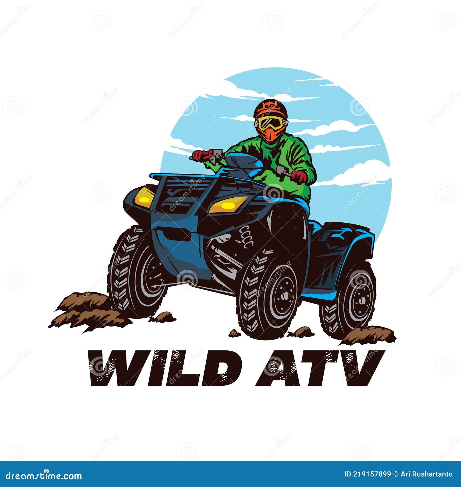 ATV Racing Extreme Adventure Logo Design Stock Vector - Illustration of ...