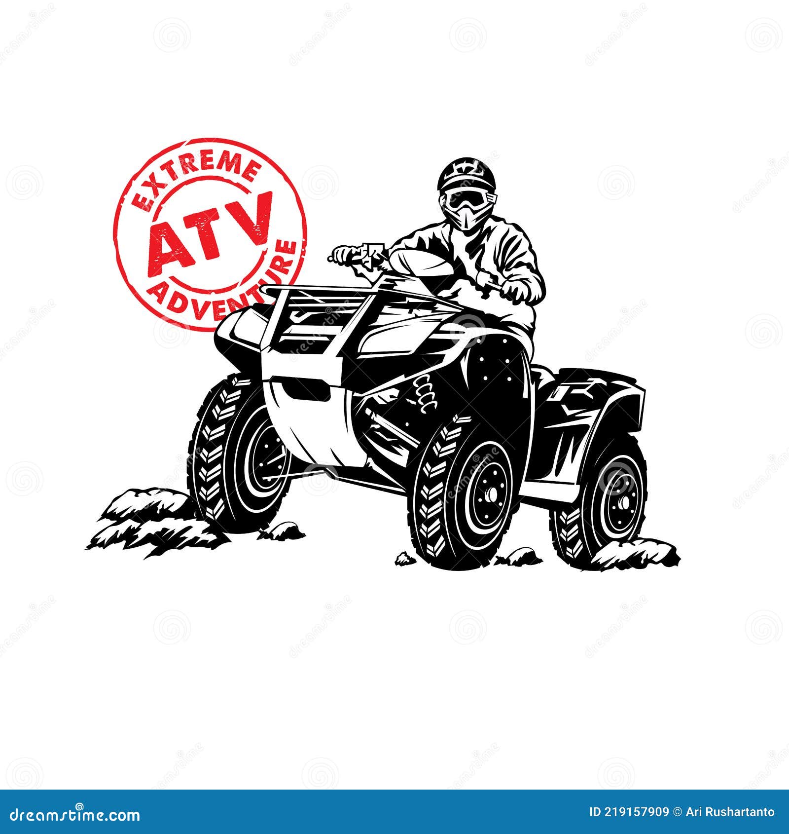 ATV Racing Extreme Adventure Logo Design Stock Vector - Illustration of ...
