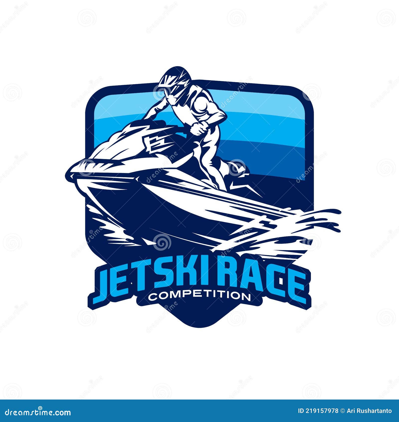 Jetski Racing Vector Illustration Logo | CartoonDealer.com #216578622