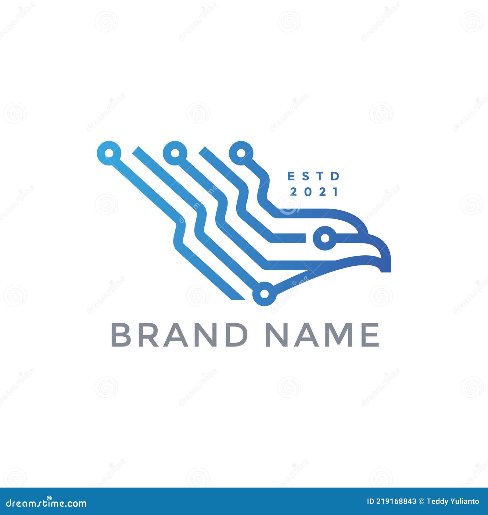 Modern and Simple Eagle Techno Logo Stock Vector - Illustration of ...