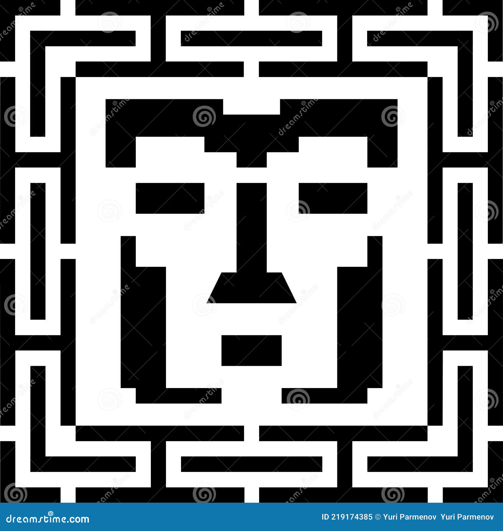 Digital Pixel Cyber Avatar Icon. Computer Technology, Security, Hacking ...