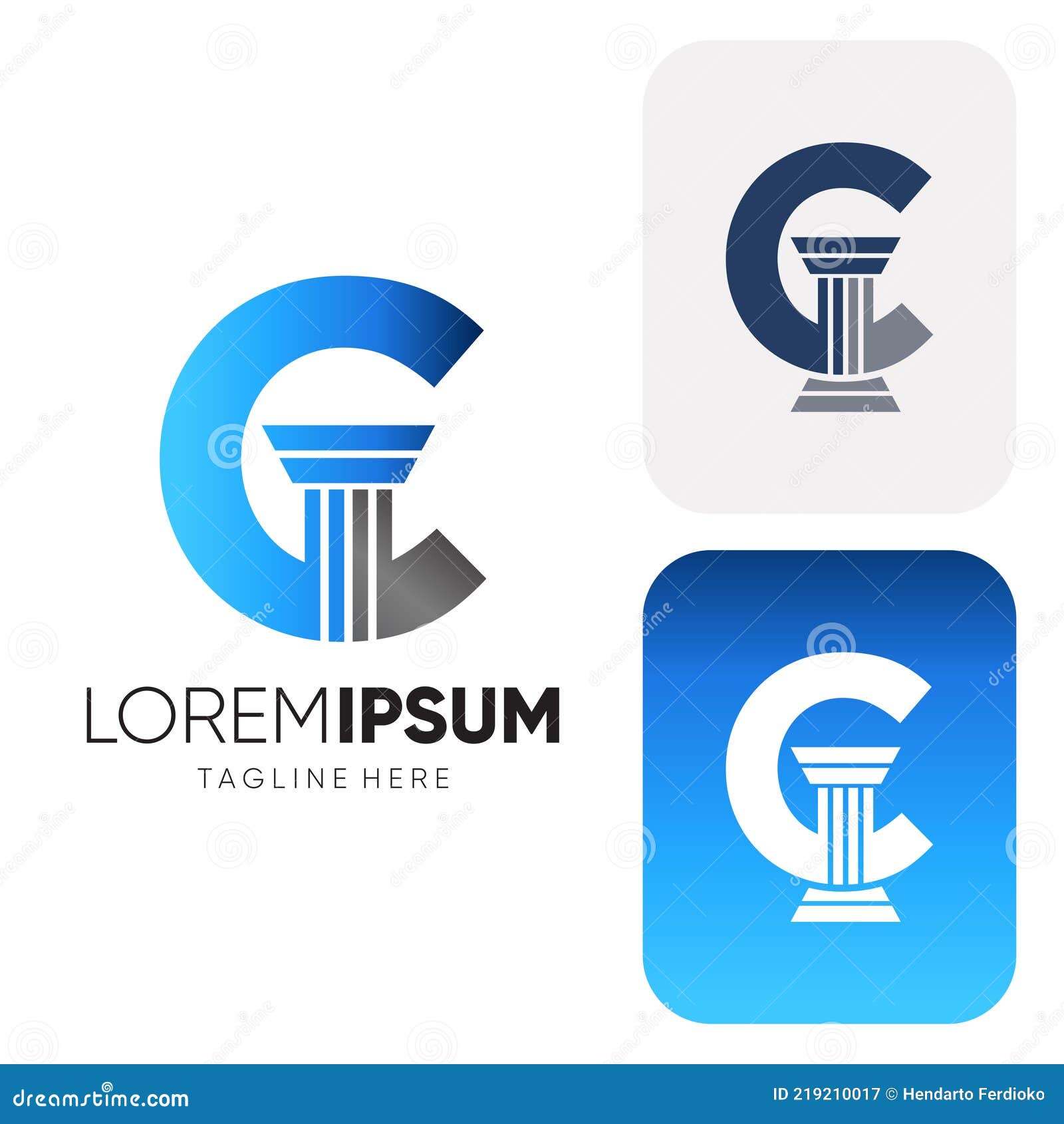 Letter C Pillar Legal Firm Law and Attorney Logo Design Vector Icon ...