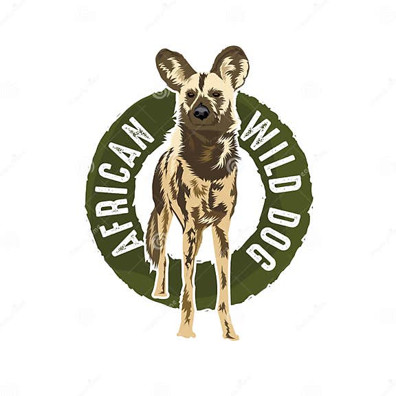 African Wild Dog Logo Design Stock Vector - Illustration of care, life ...