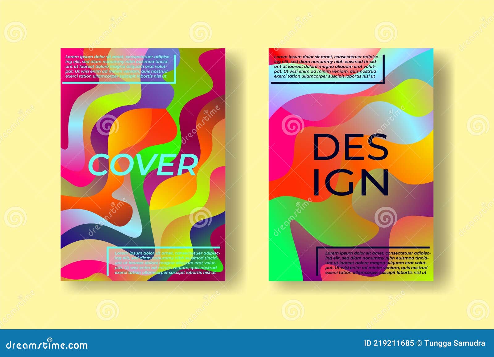Cover Design Template in A4 Size Stock Vector - Illustration of ...