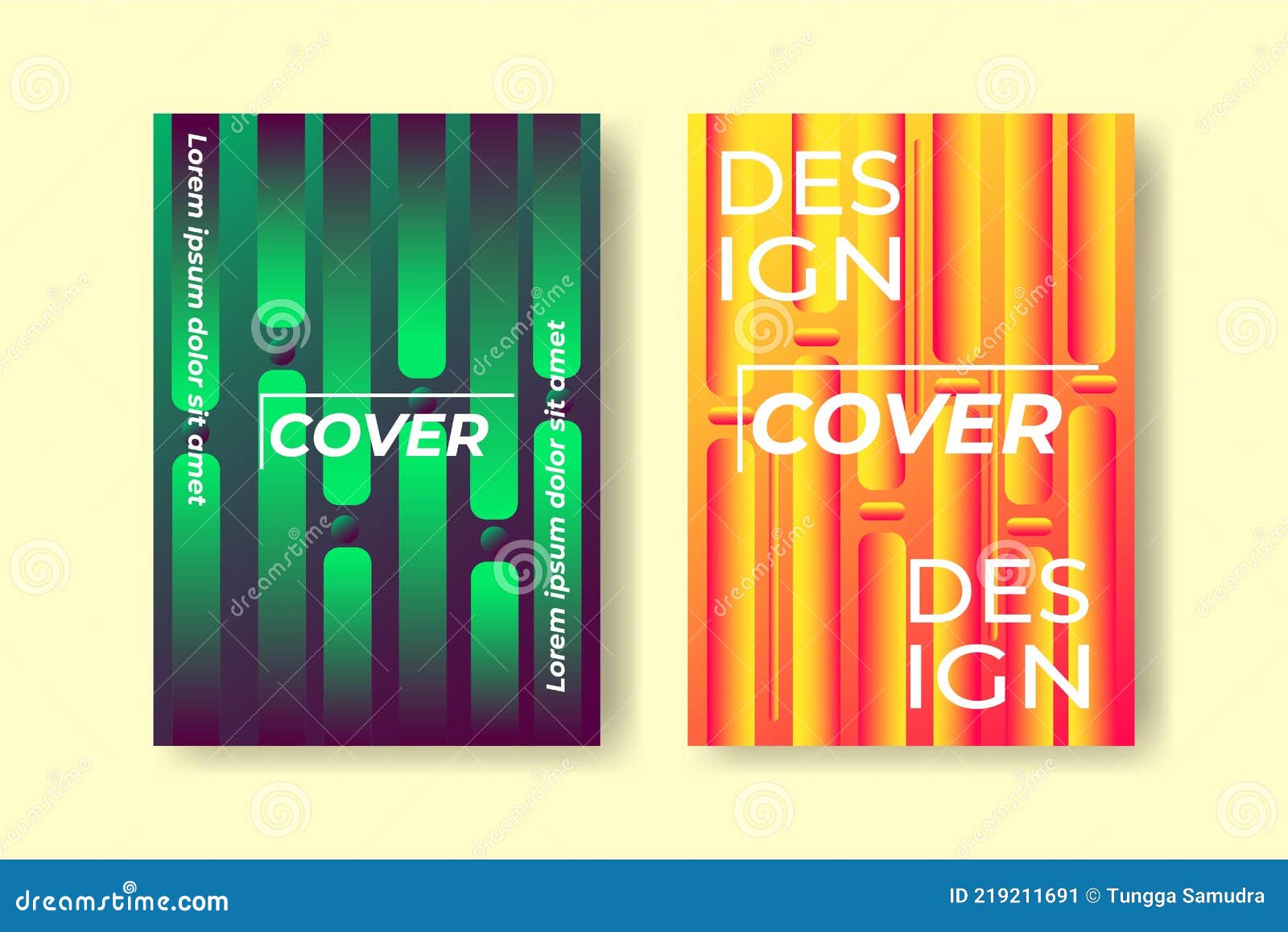 Colorful Cover Design Template in A4 Size Stock Vector - Illustration ...