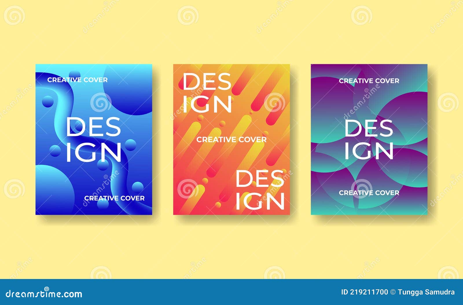 Colorful Cover Design Template in A4 Size Stock Vector - Illustration ...