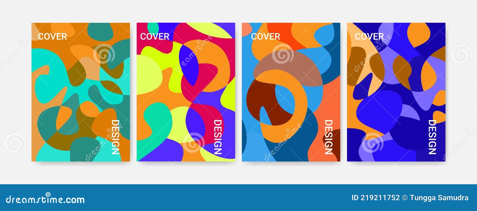 Set of Colorful Cover Design Template in A4 Size Stock Vector ...
