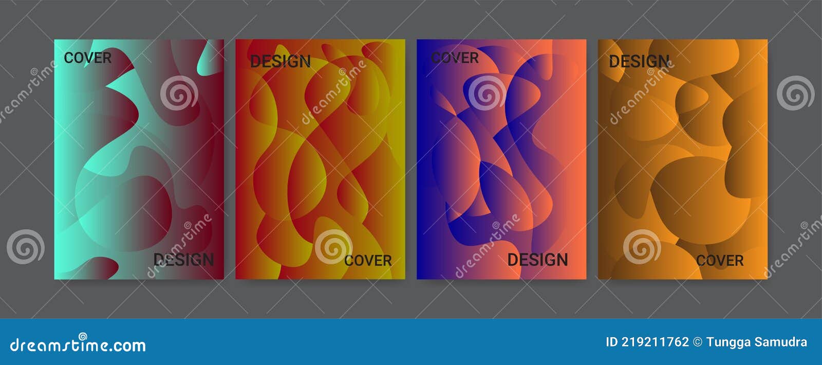 Set of Colorful Cover Design Template in A4 Size Stock Vector ...