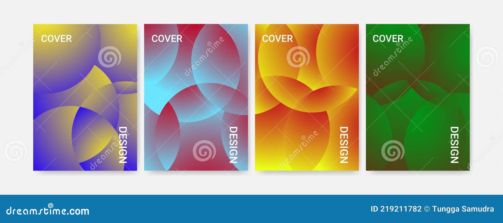 Set of Colorful Cover Design Template in A4 Size Stock Vector ...