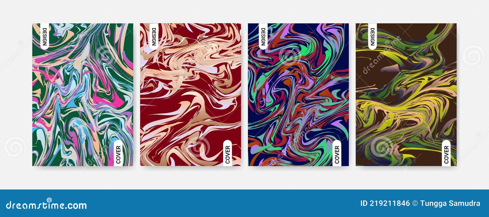 Set of Colorful Cover Design Template in A4 Size Stock Vector ...