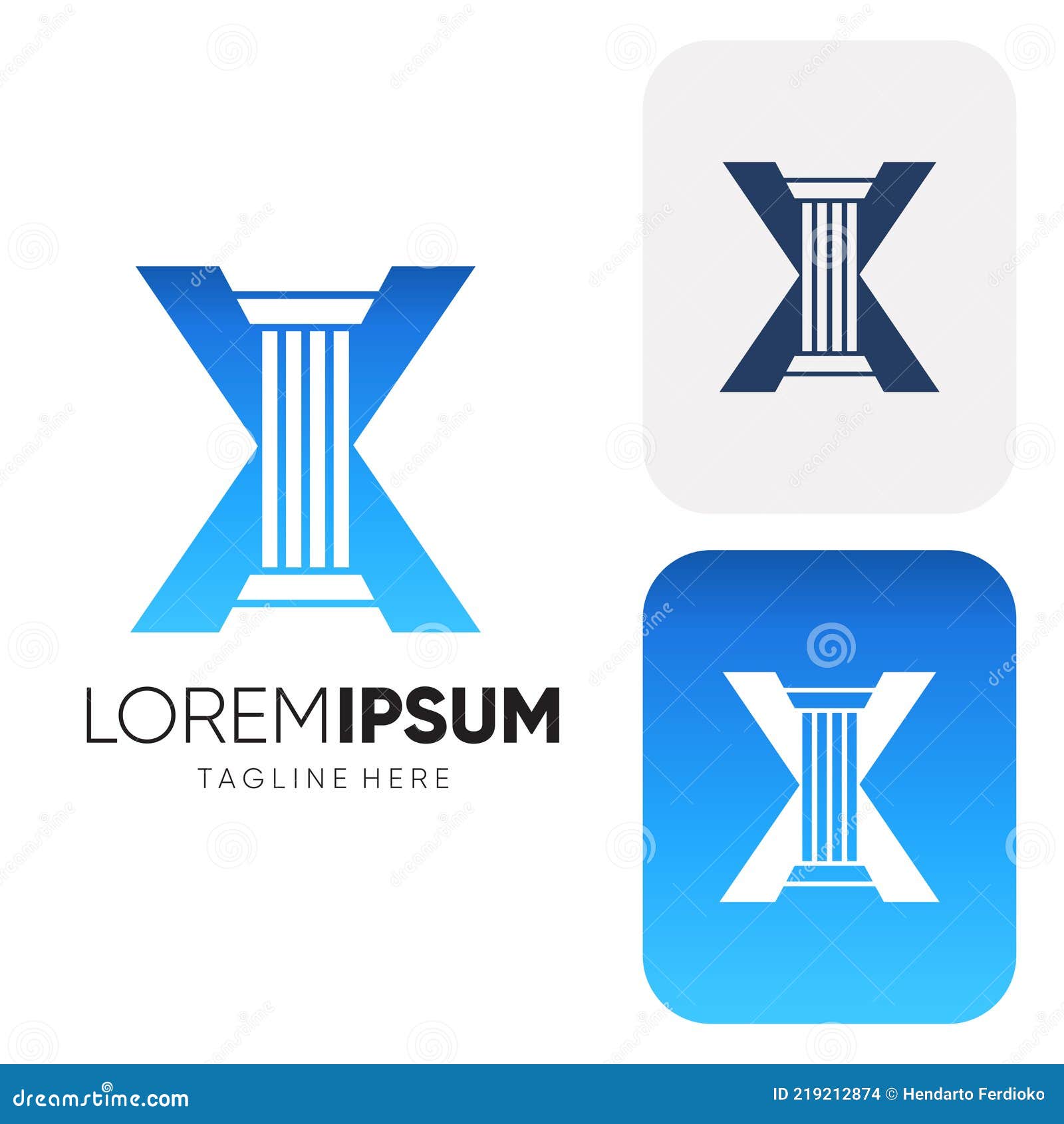 Letter X Pillar Legal Firm Law and Attorney Logo Design Vector Icon ...