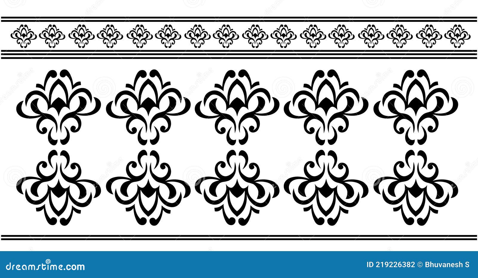 Saree Borders Designs Vector
