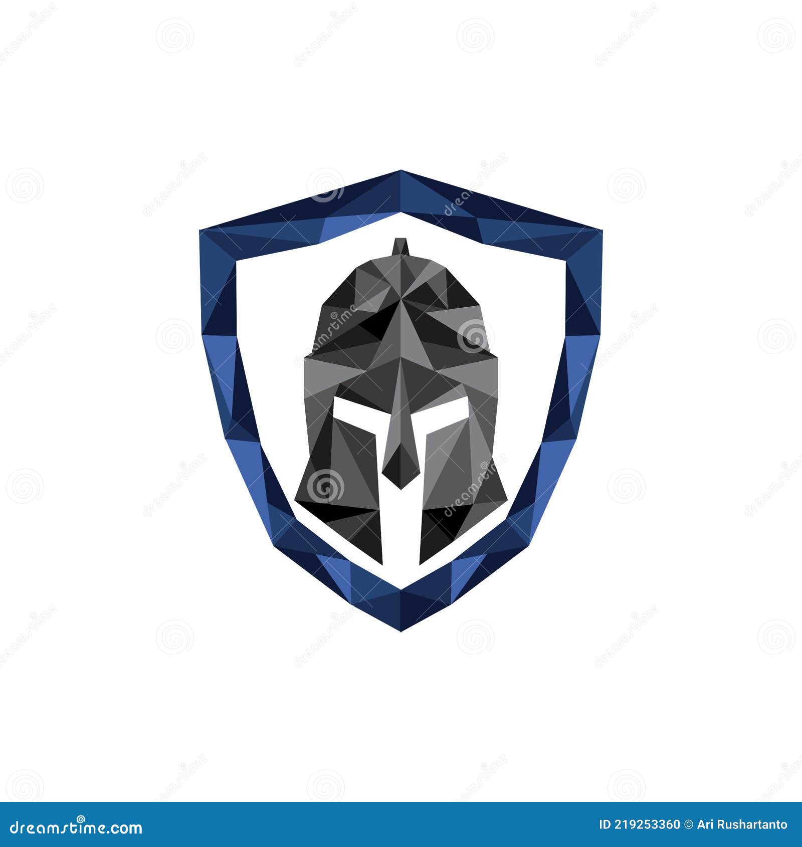 Spartan Helmet and Shield Logo Design Stock Vector - Illustration of ...