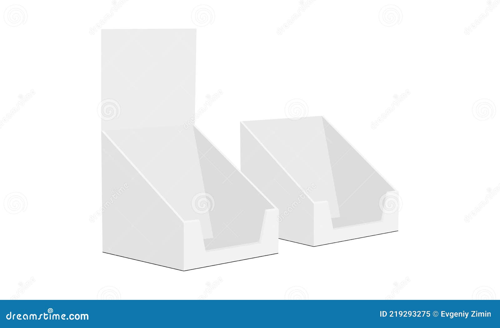 Counter Display Boxes Isolated on White Background, Side View Stock ...