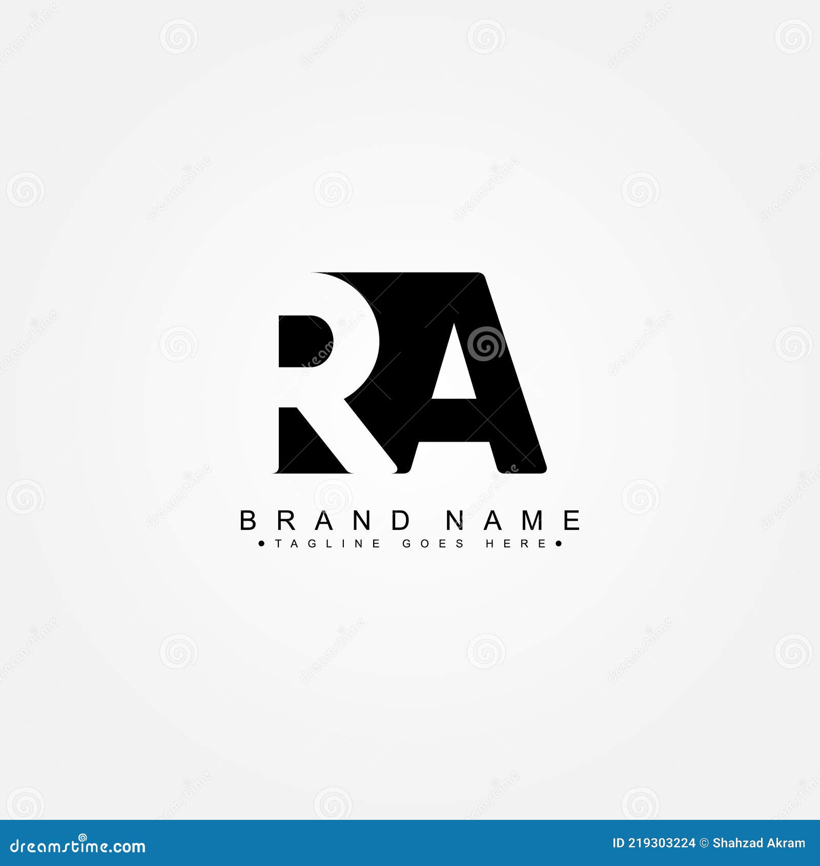 Initial Letter RA Logo - Simple Business Logo Stock Vector ...