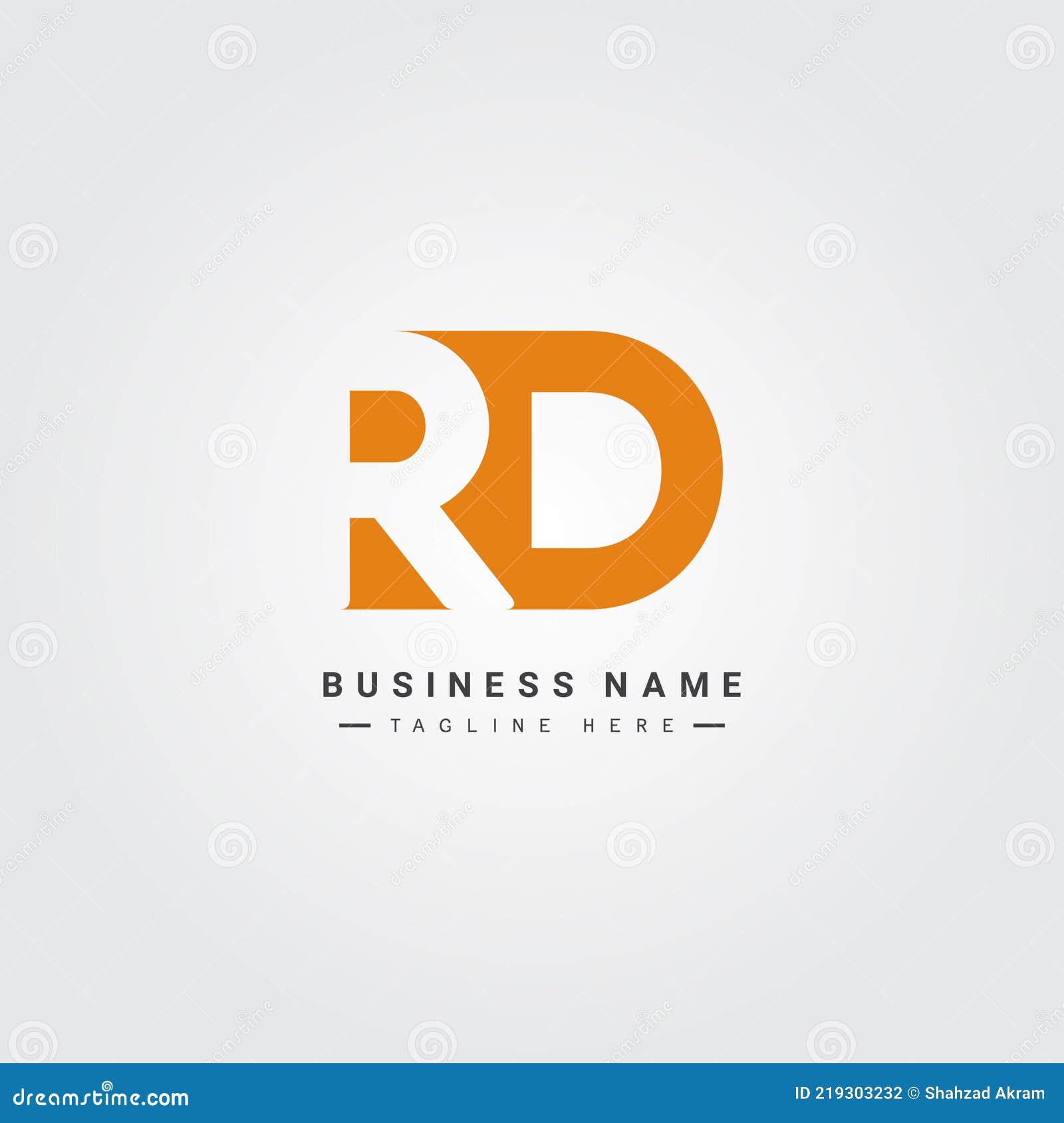 Initial Letter RD Logo - Minimal Business Logo Stock Vector ...