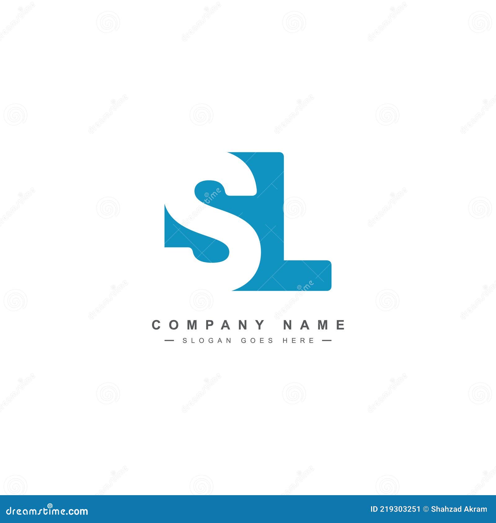 Initial Letter SL Logo - Simple Business Logo Stock Vector ...