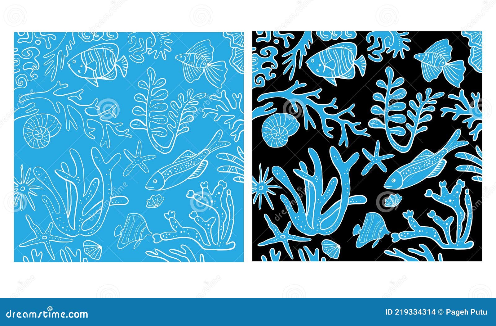 Illustration of Sea Coral Pattern Stock Illustration - Illustration of ...