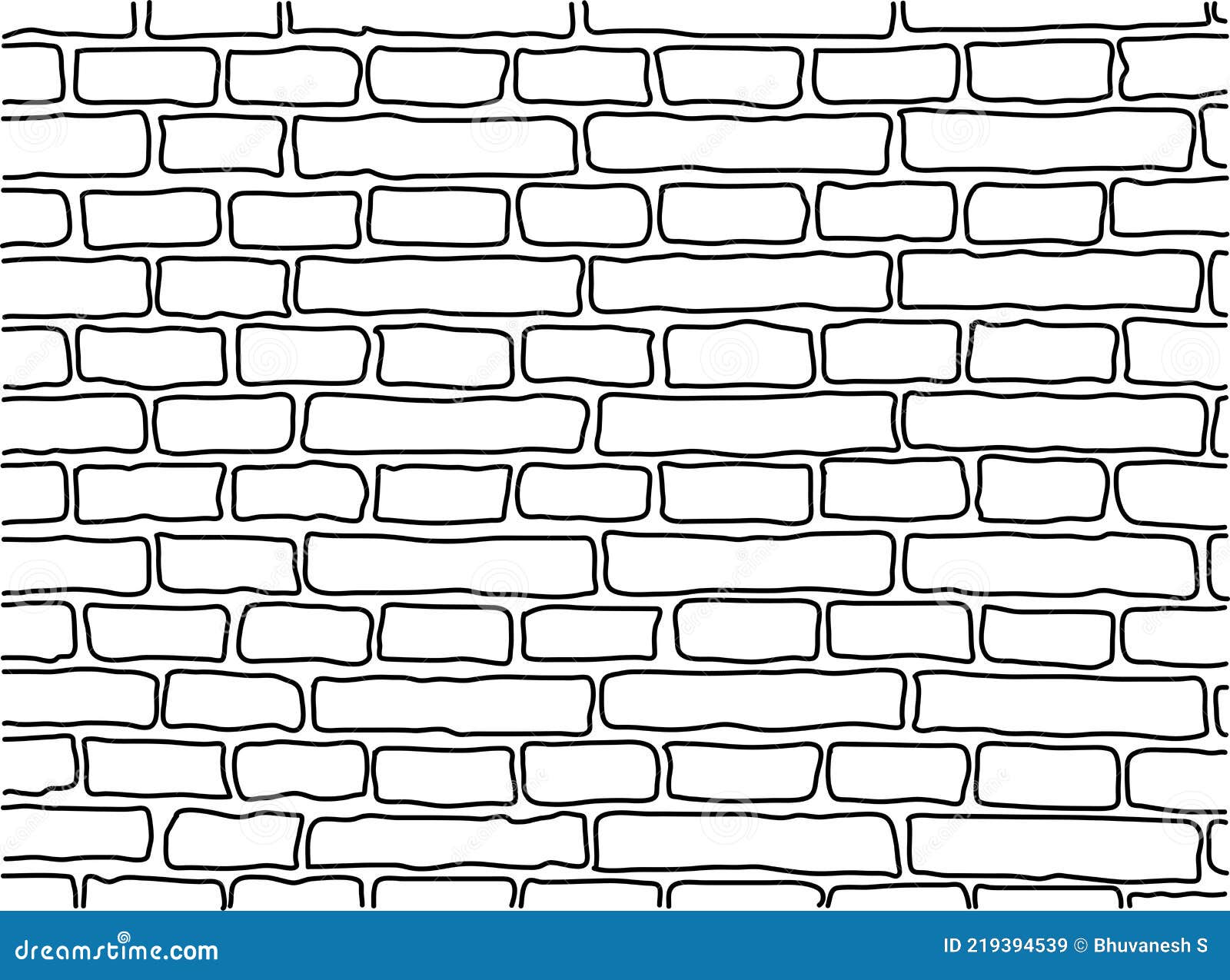 Old Bricks Vector Line Art Isolated Stock Vector - Illustration of ...