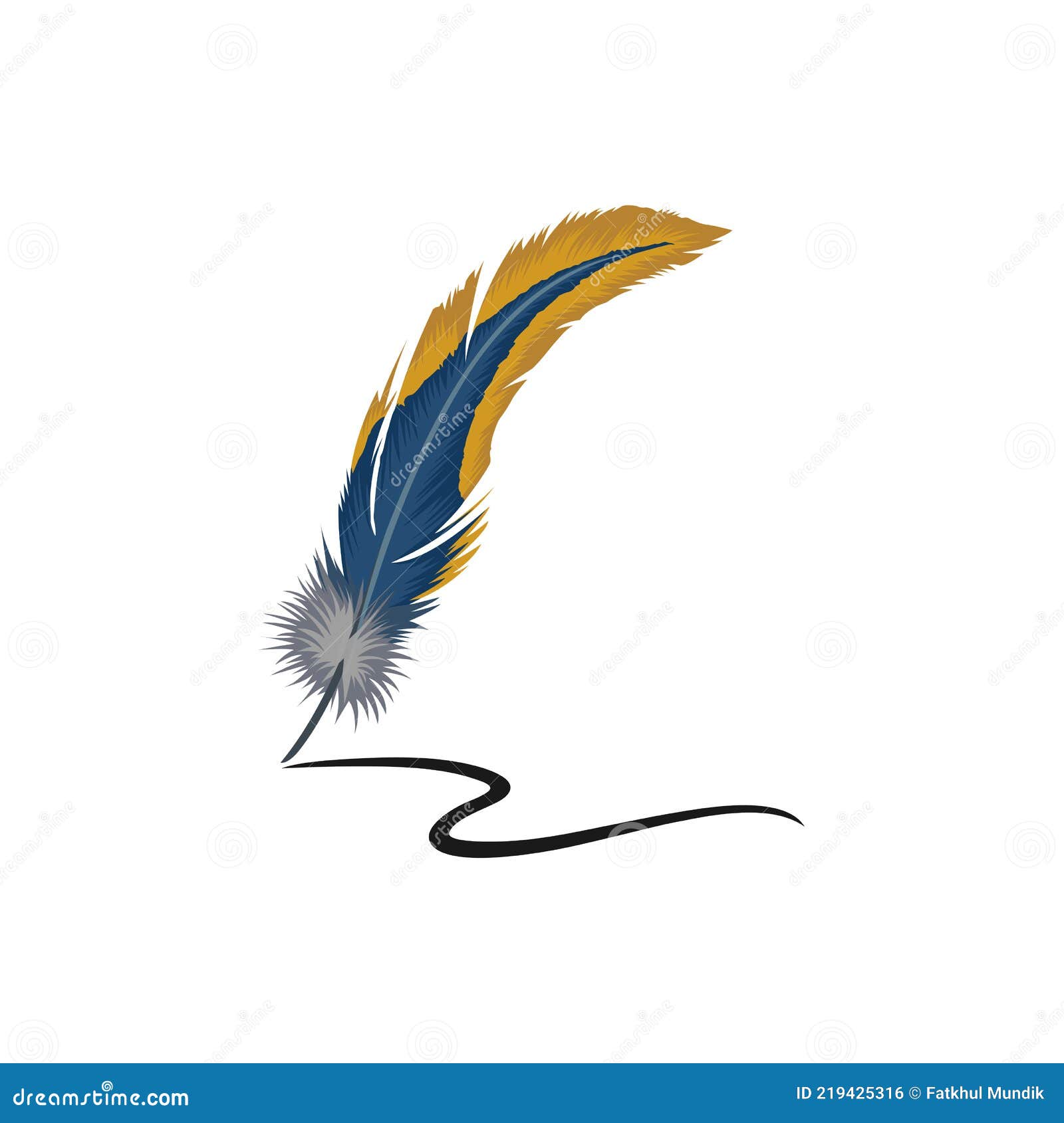 Feathers Icon Vector Illustration, Signature Logo Stock Vector ...