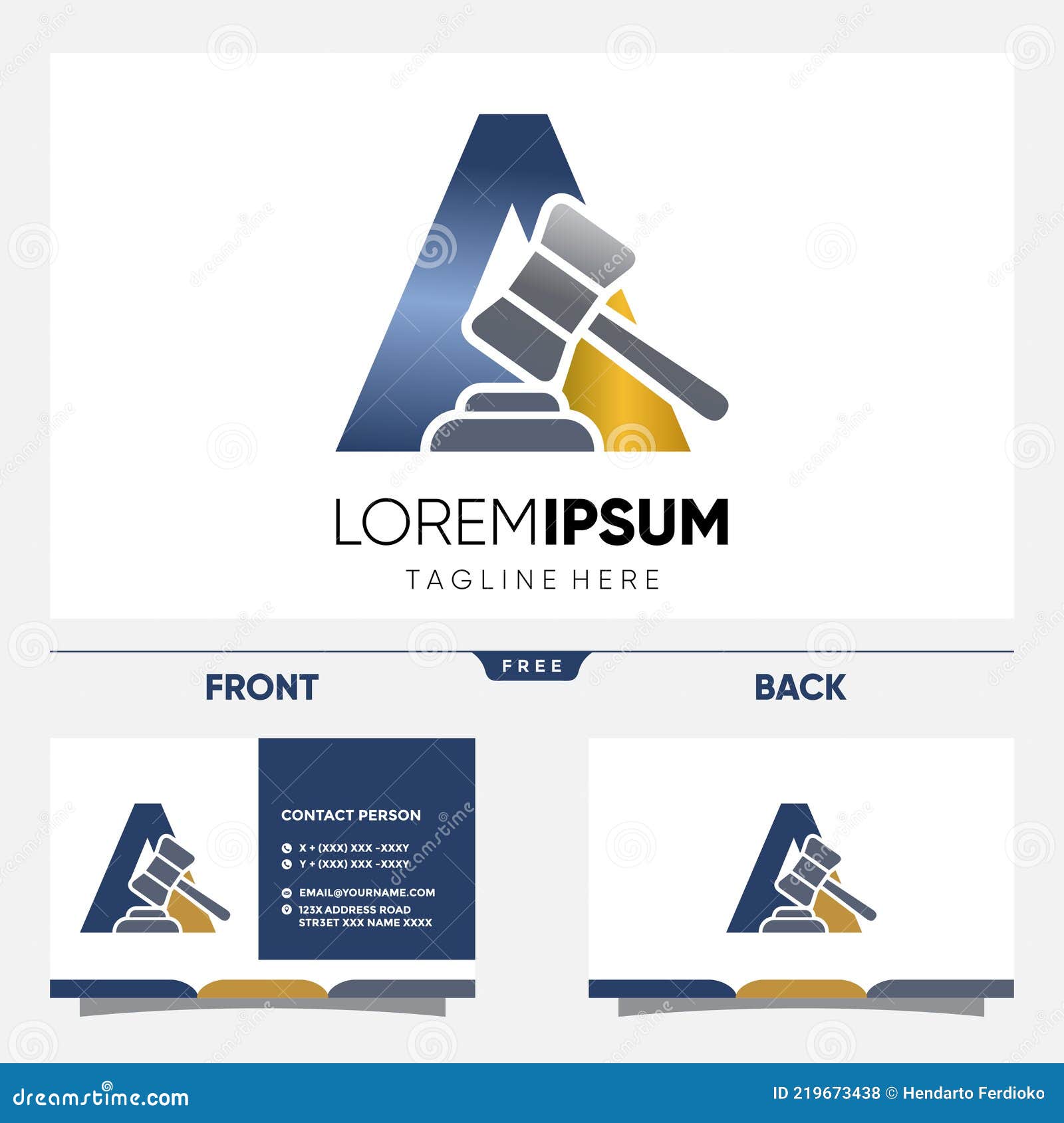 Letter A Initial Hammer Justice Legal Firm Law And Attorney Logo Design ...