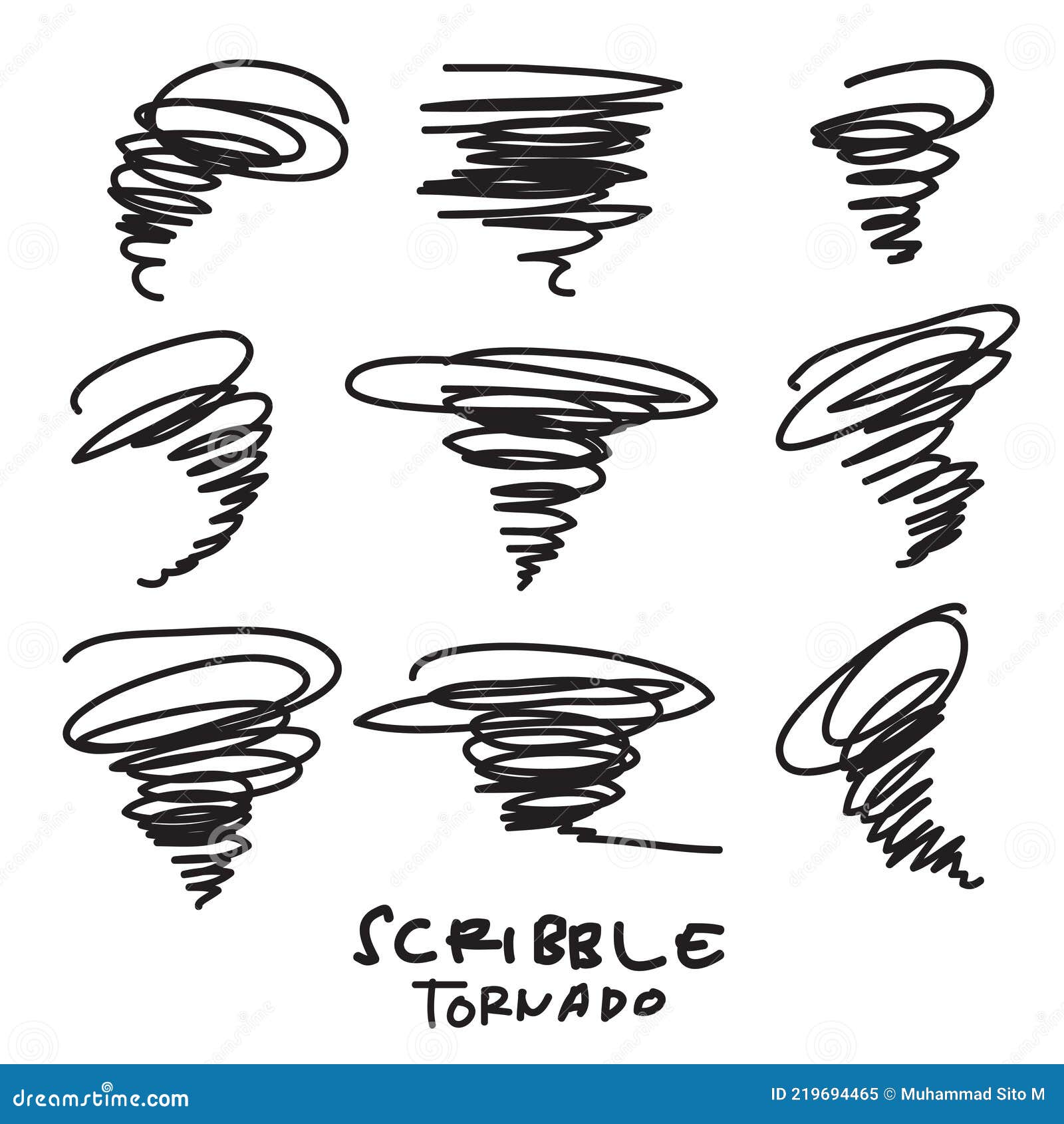Line Art Scribble Tornado Shape Stock Vector - Illustration of editable ...