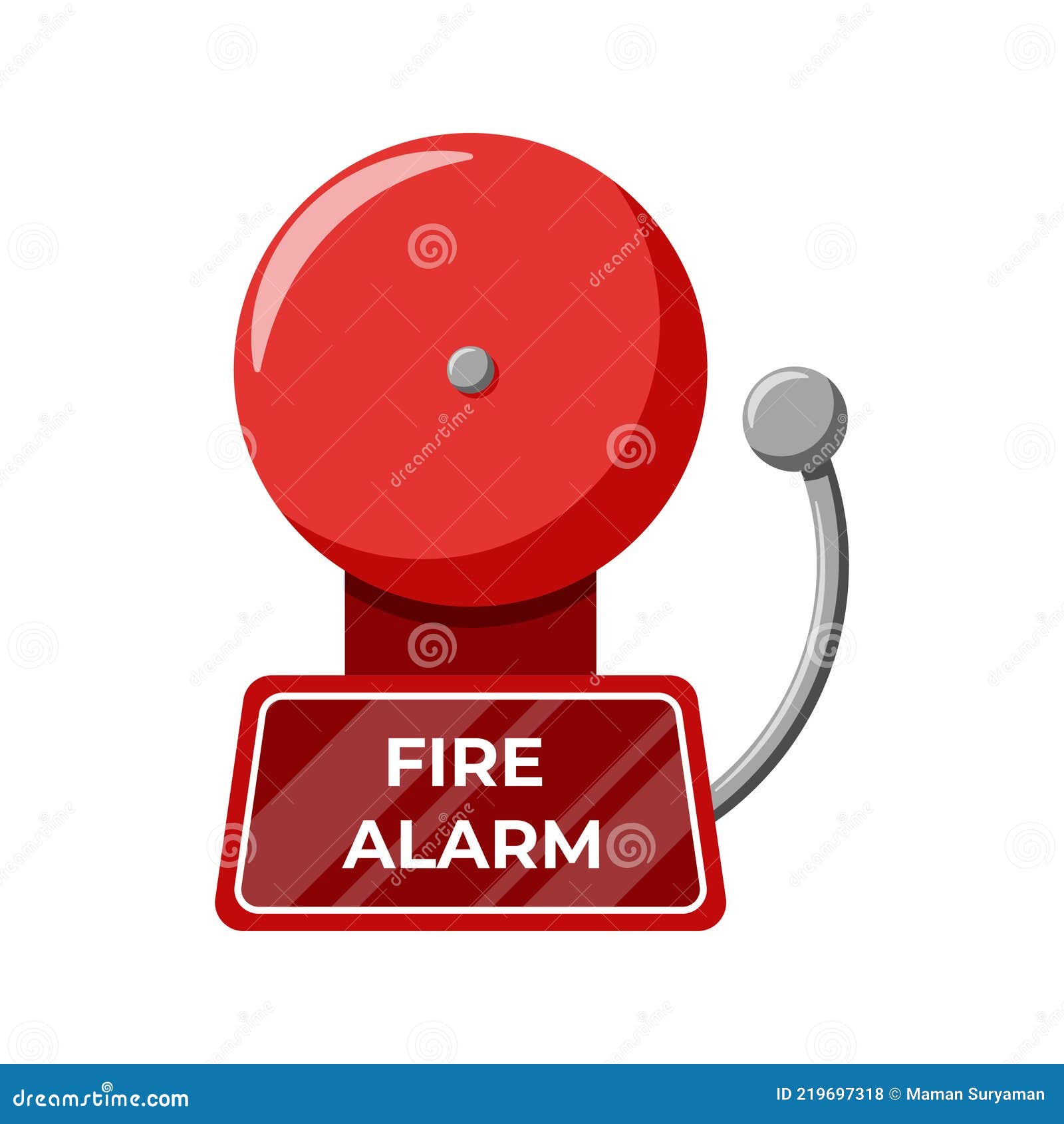 Fire Alarm Vector Flat Design Style. Stock Vector - Illustration of ...