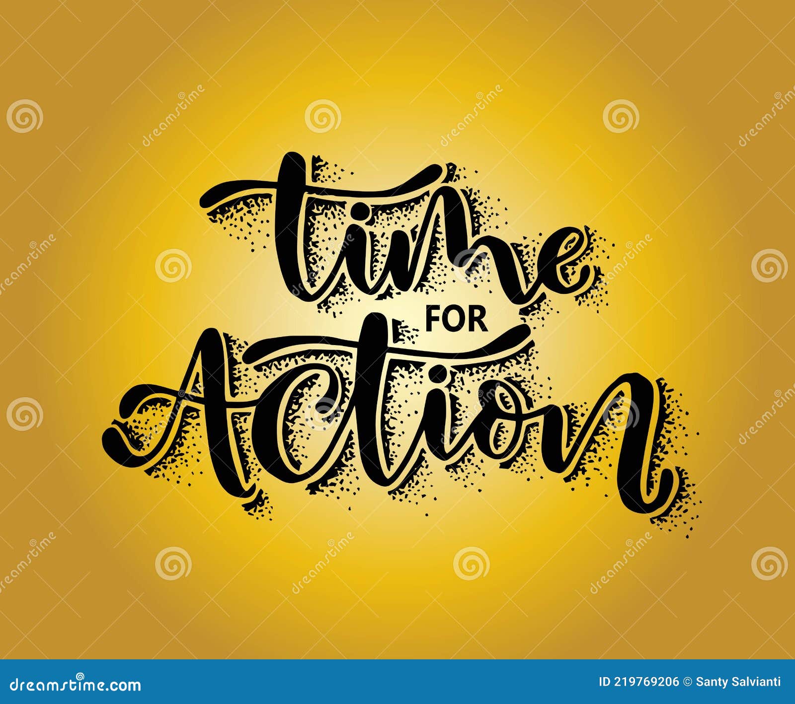 Time for Action, Hand Lettering. Motivational Quotes Stock Vector ...