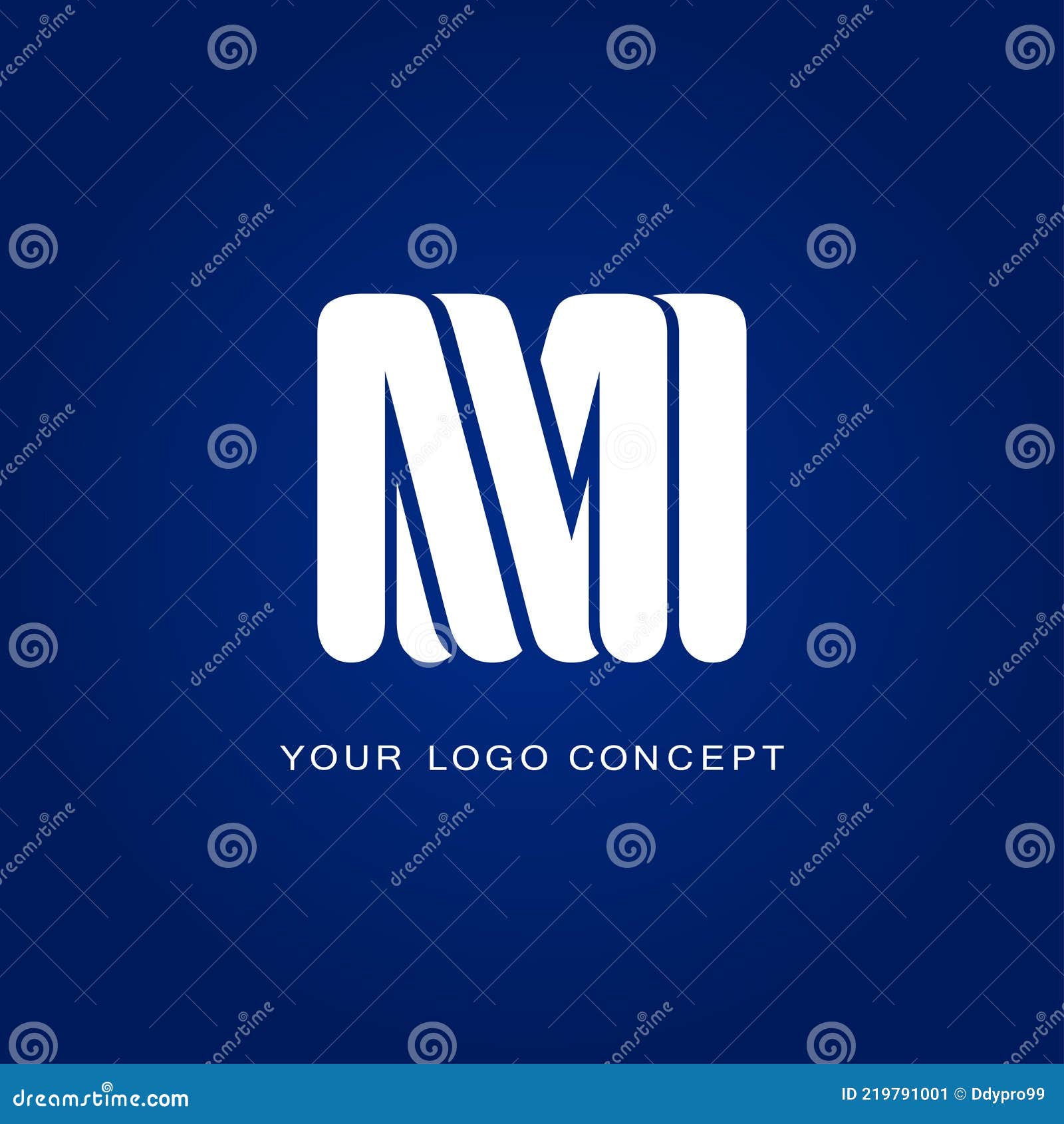 Double `M` Logo. the Design Consists of only One Continuous Line that ...