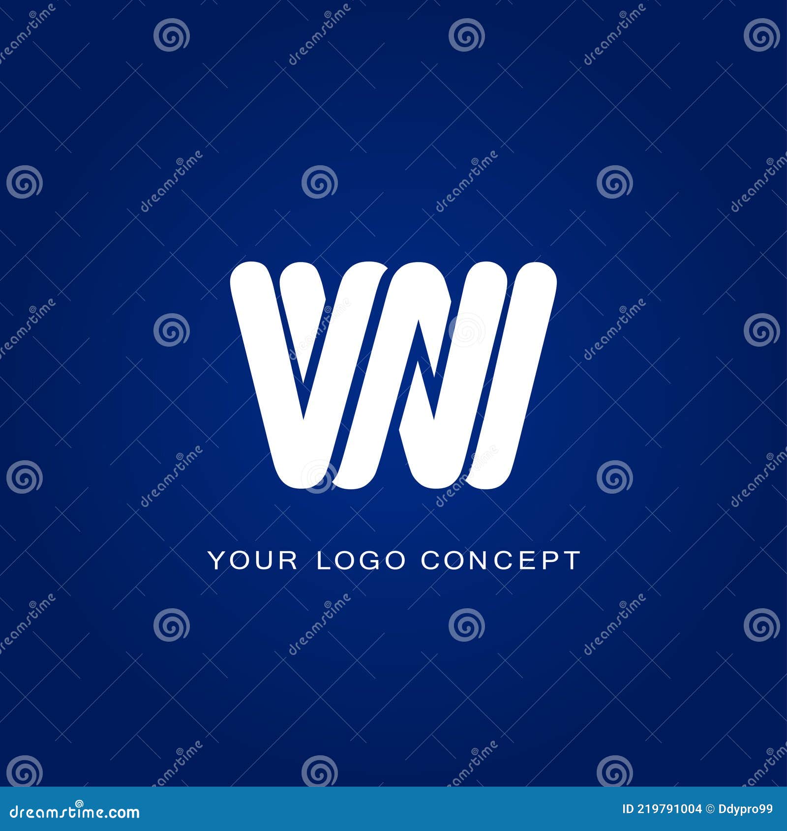 Double `W` Logo. the Design Consists of only One Continuous Line that ...
