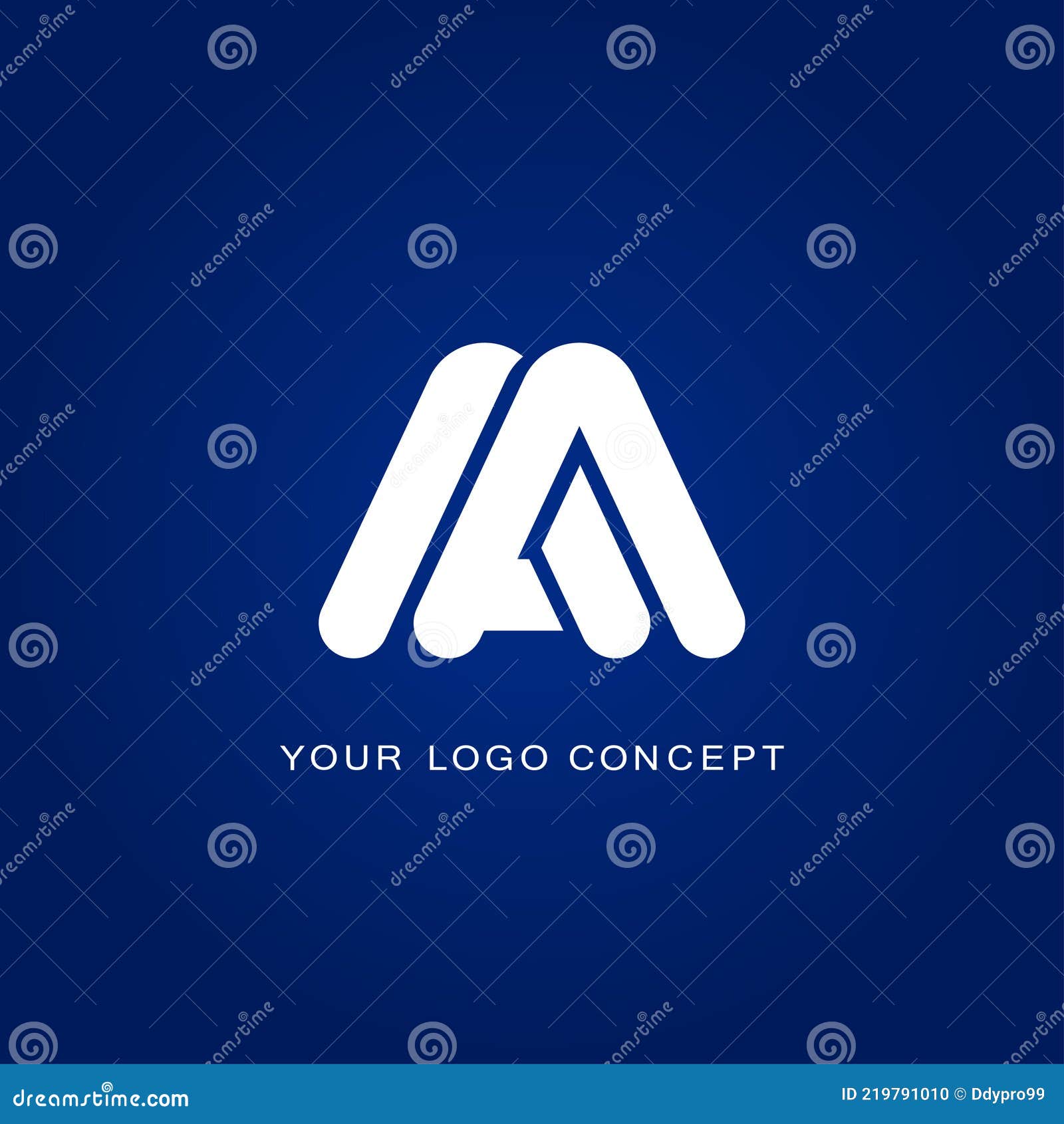 Double `a` Logo. the Design Consists of only One Continuous Line that ...
