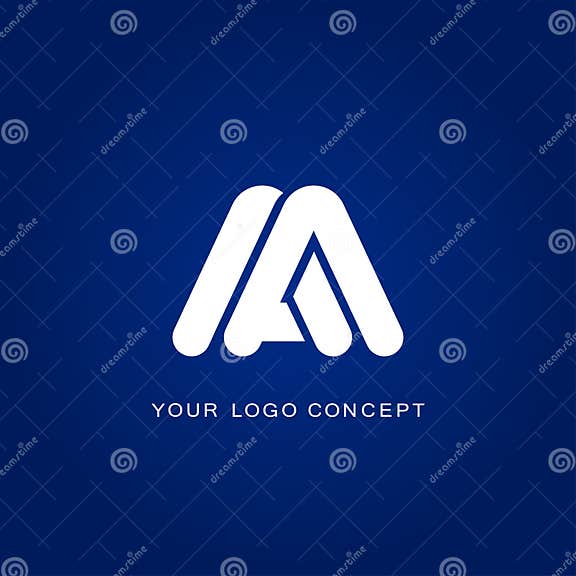 Double `a` Logo. the Design Consists of only One Continuous Line that ...