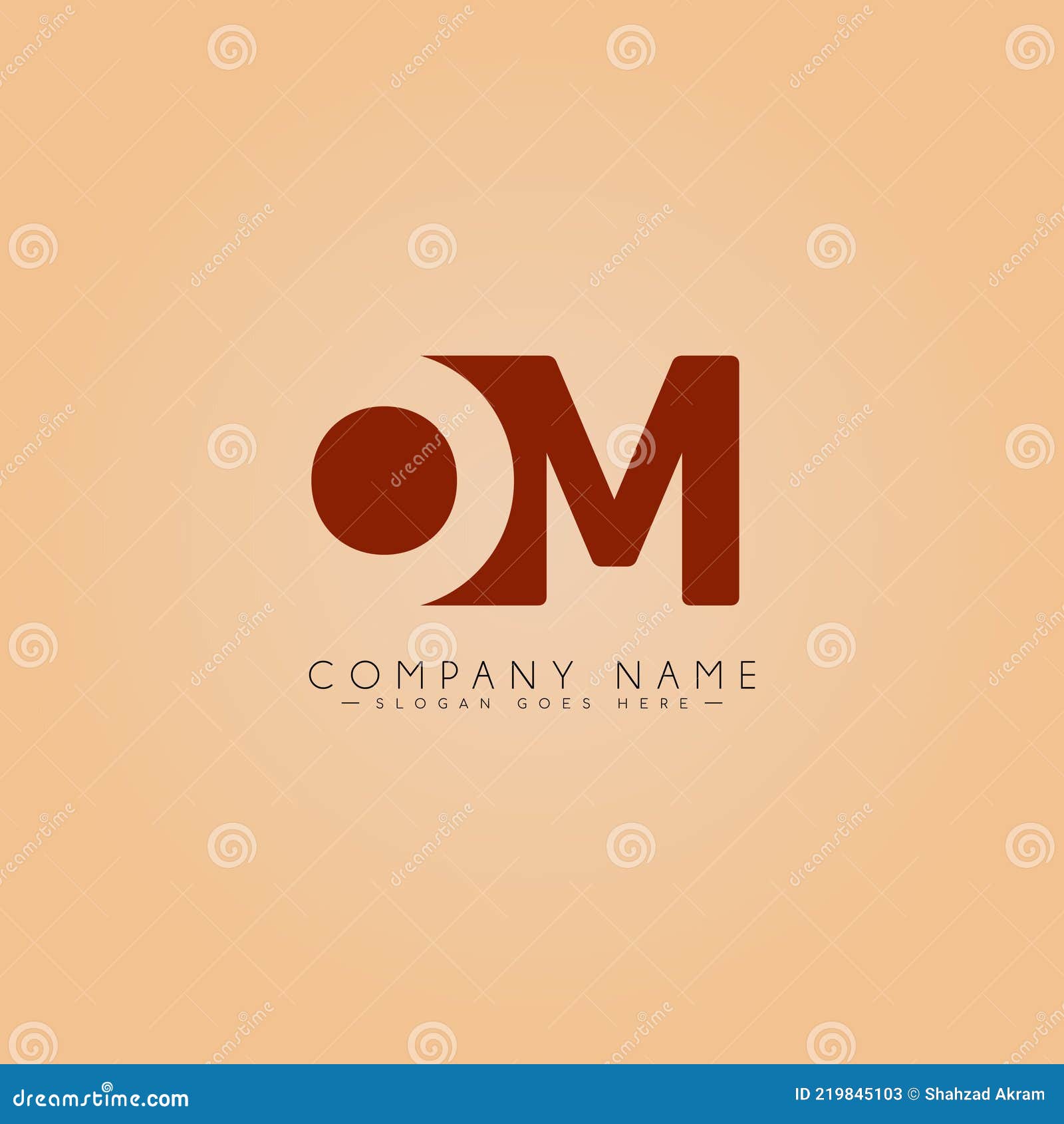 Initial Letter OM Logo - Minimal Business Logo Stock Vector ...