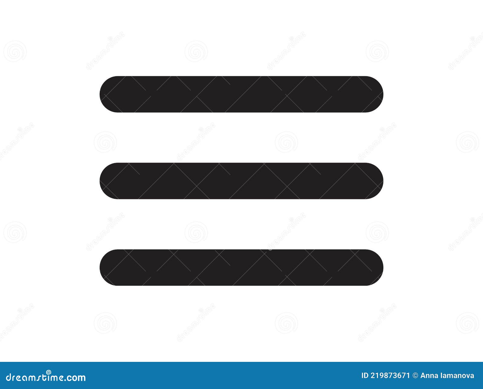 Menu icon. UI sign stock vector. Illustration of hamburger - 219873671