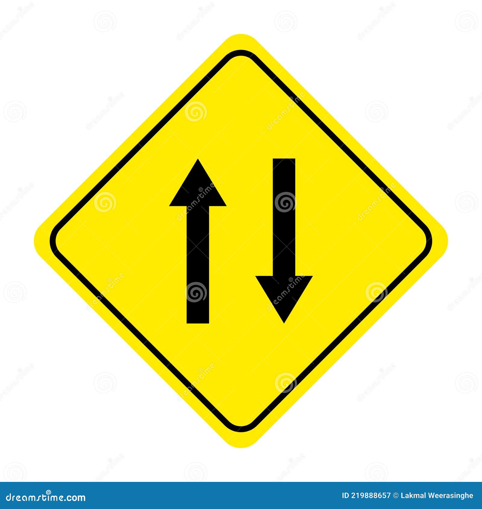 Two way traffic sign stock illustration. Illustration of direction ...