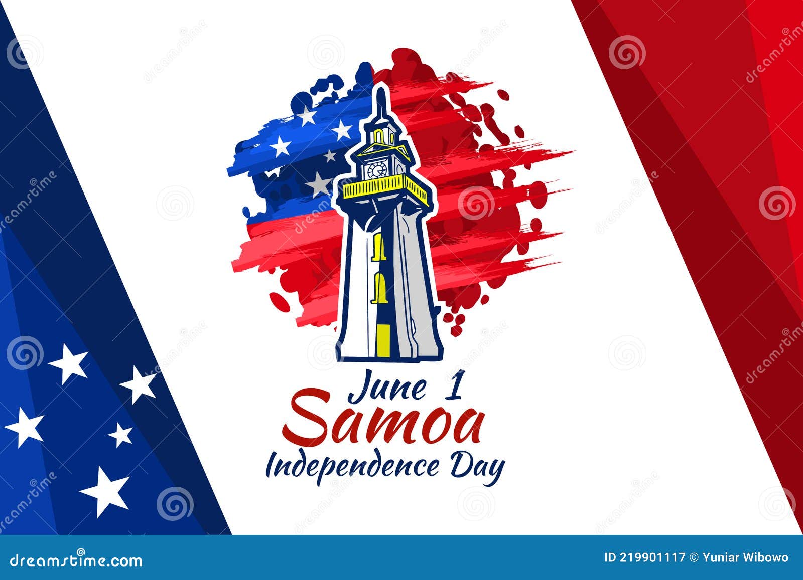 June 1, Independence Day of Samoa Vector Illustration. Stock Vector ...