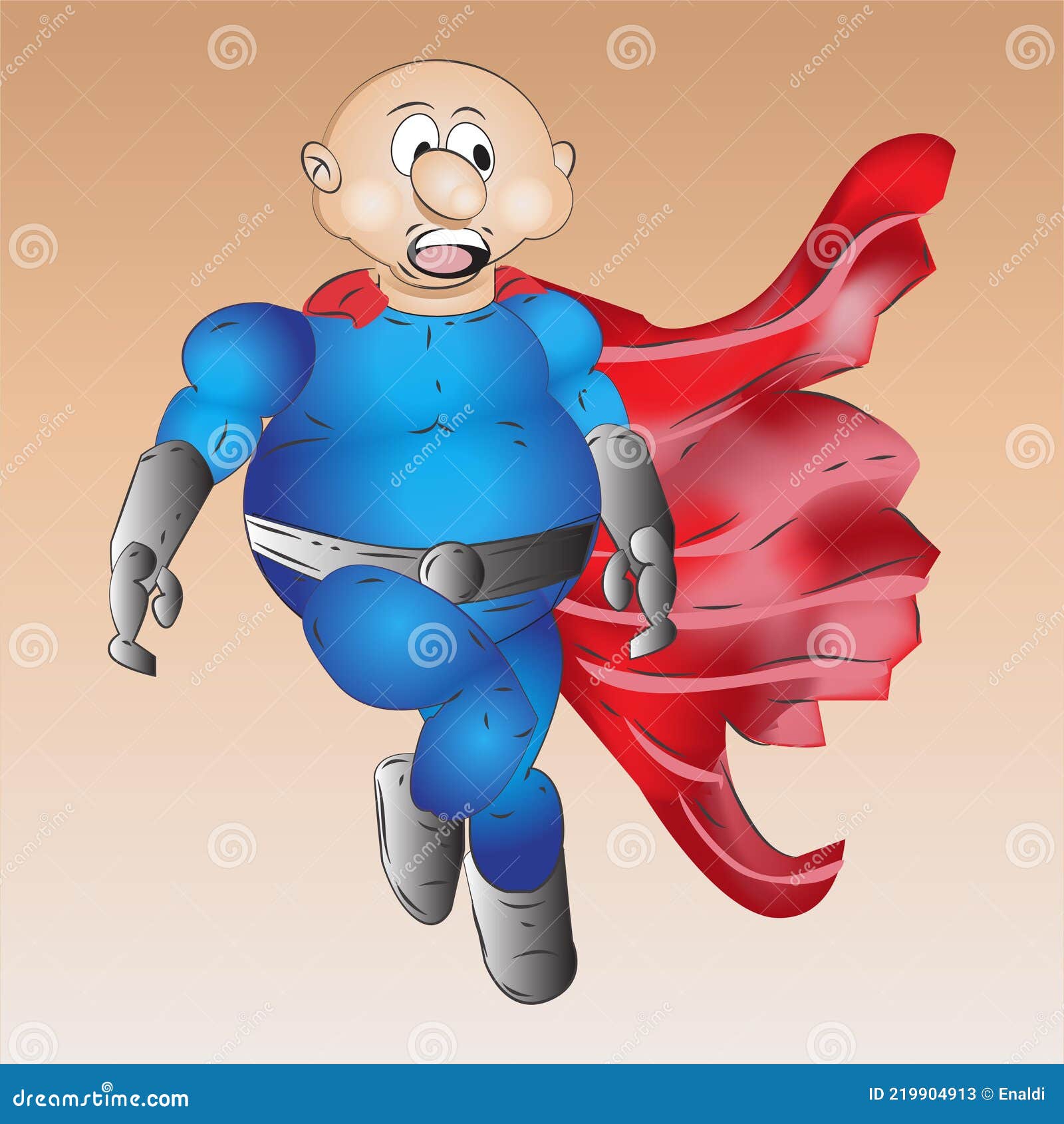 Funny Superhero Cartoon Character Vector Illustration Stock Vector ...