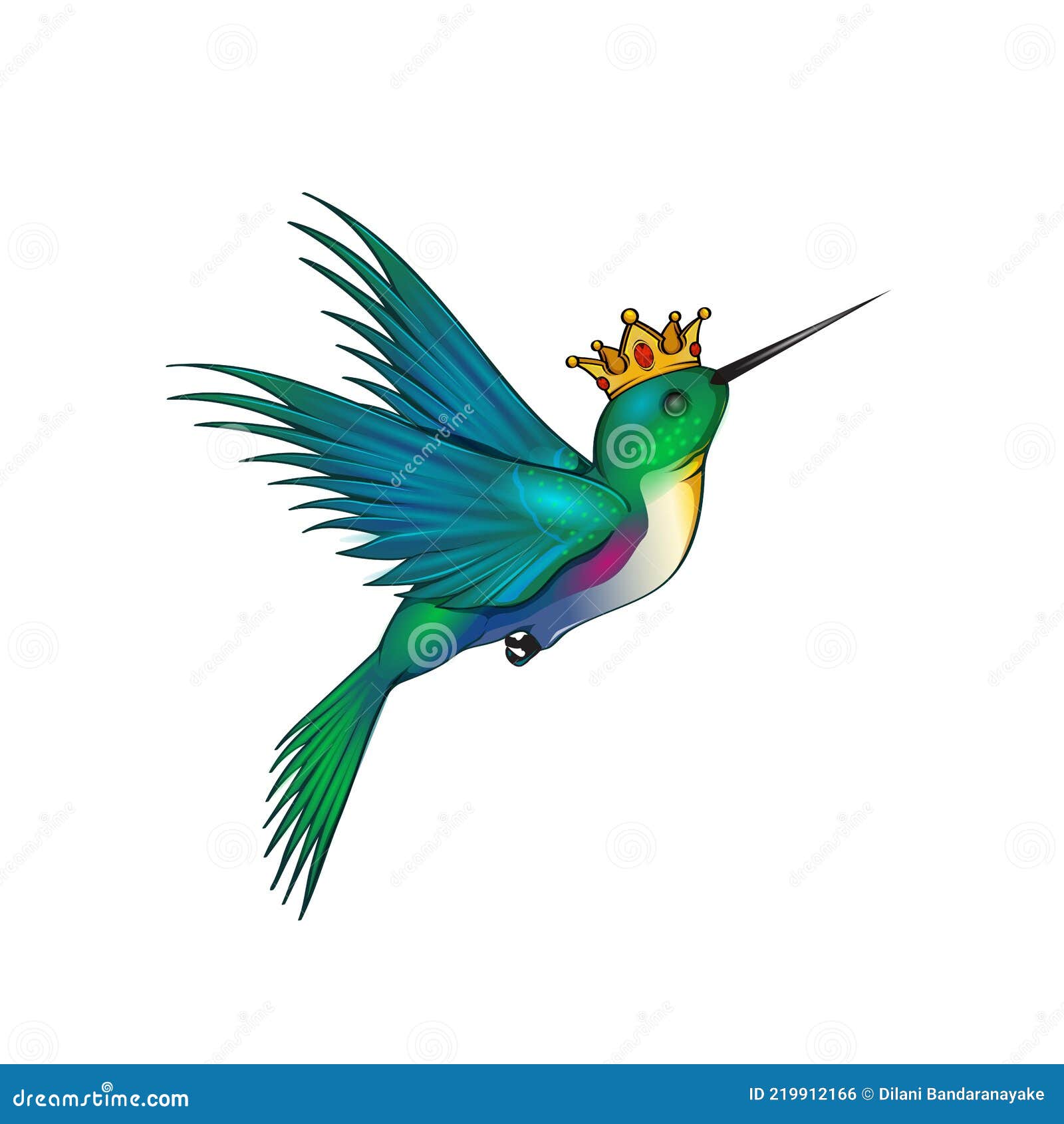 Colourful Hummingbird Mascot Design Stock Illustration - Illustration ...