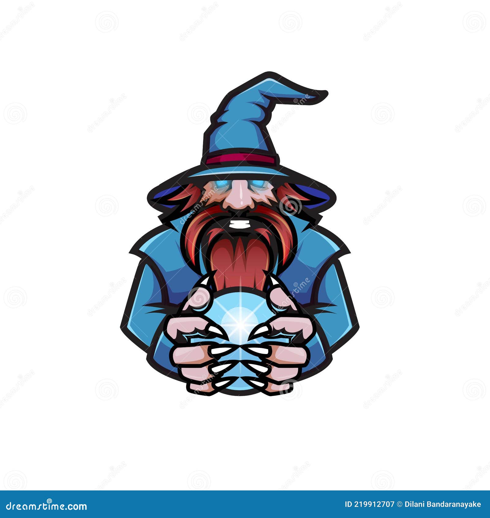 Wizard Mascot Design. Magic Wizard Stock Vector - Illustration of magic ...