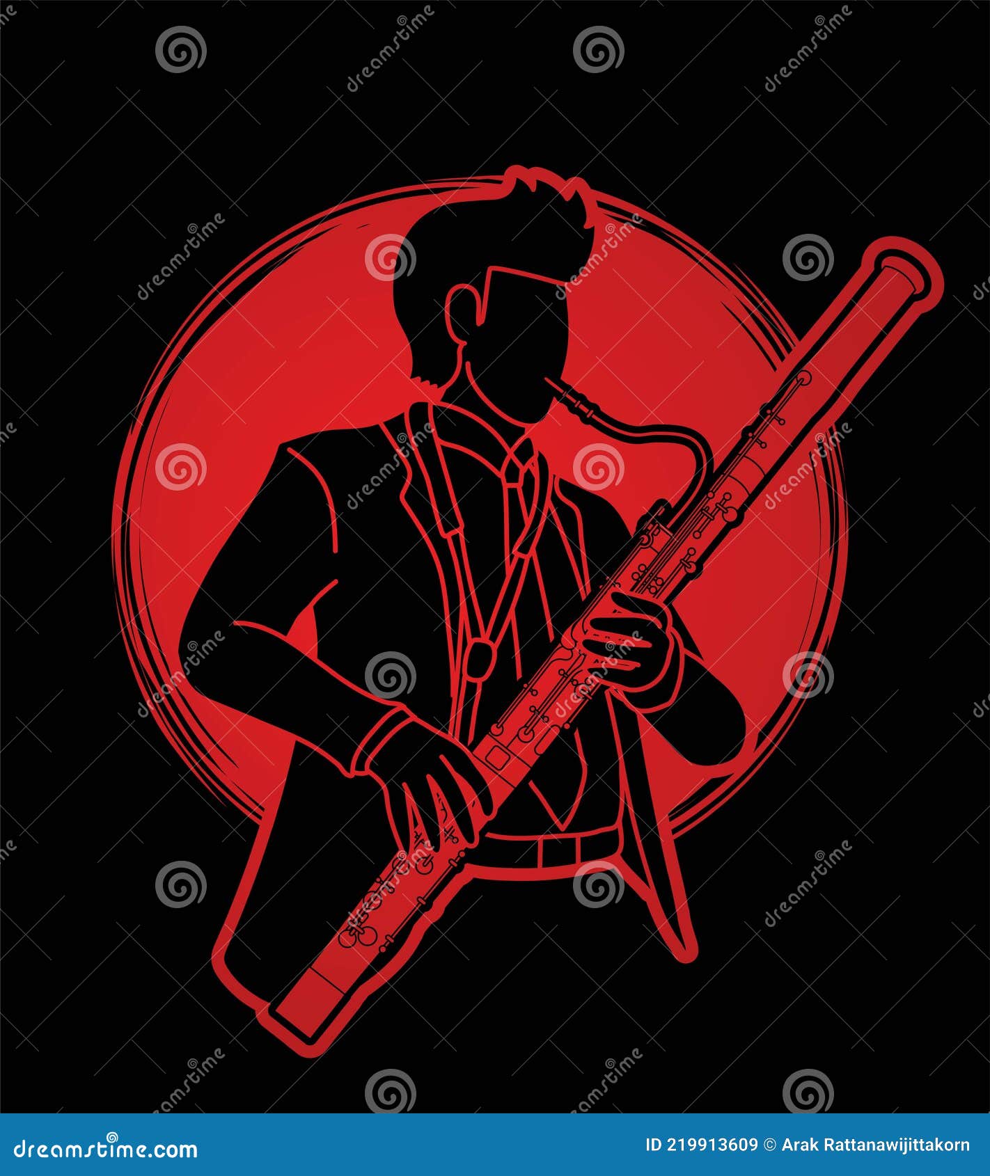 Bassoon Musician Orchestra Instrument Graphic Vector Stock Vector ...