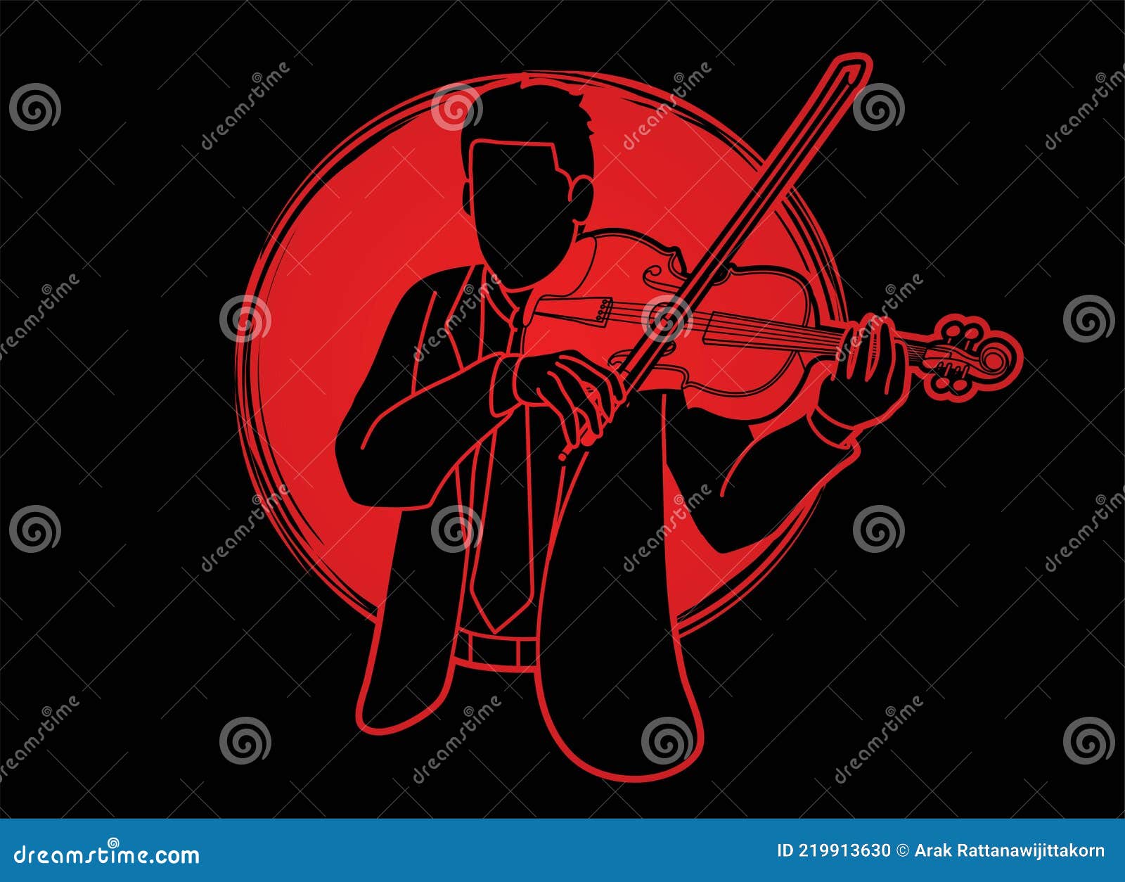 Violin Musician Orchestra Instrument Graphic Vector Stock Vector ...