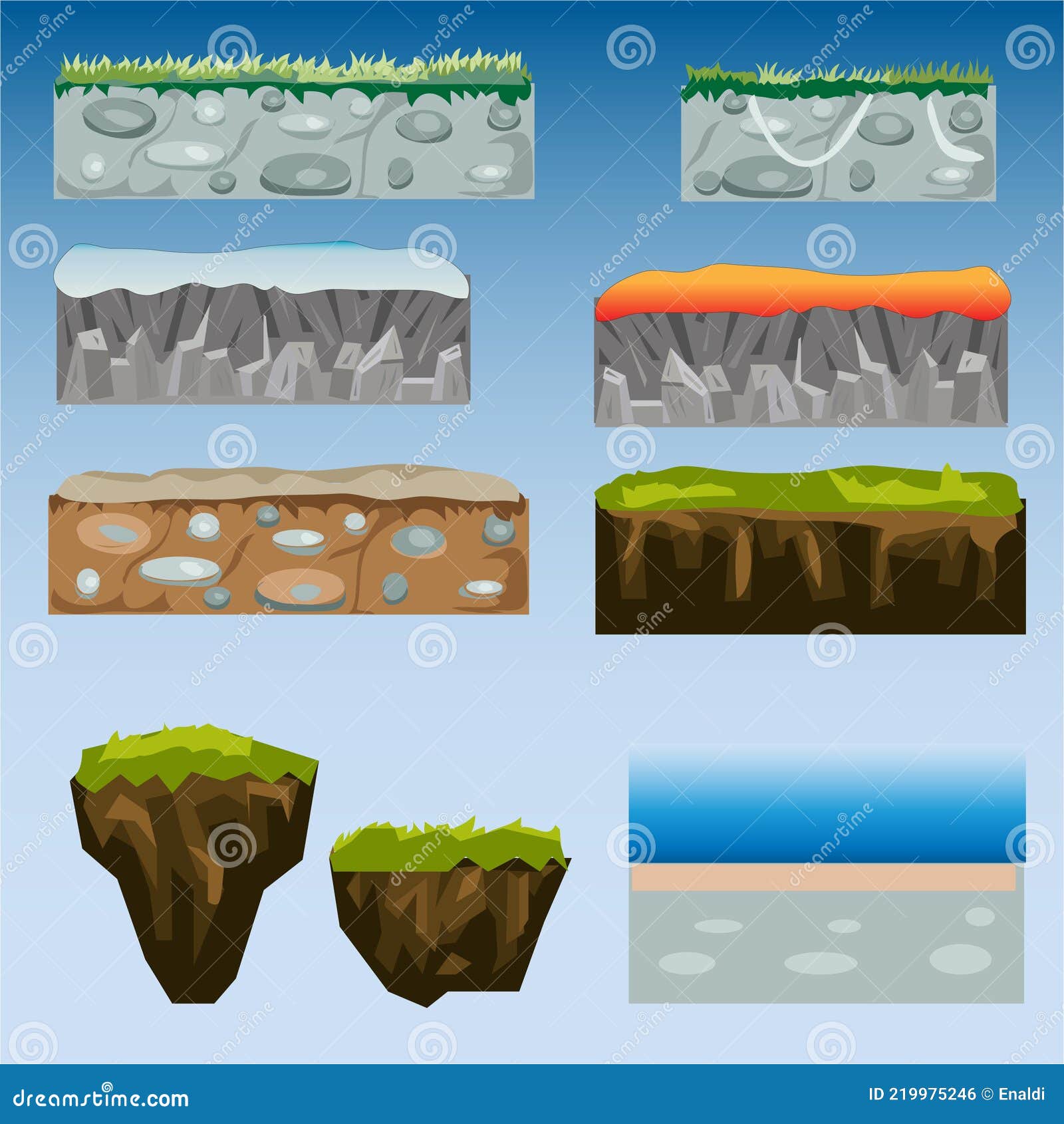 2D Game Floating Platform Isolated With Transparan Background For ...