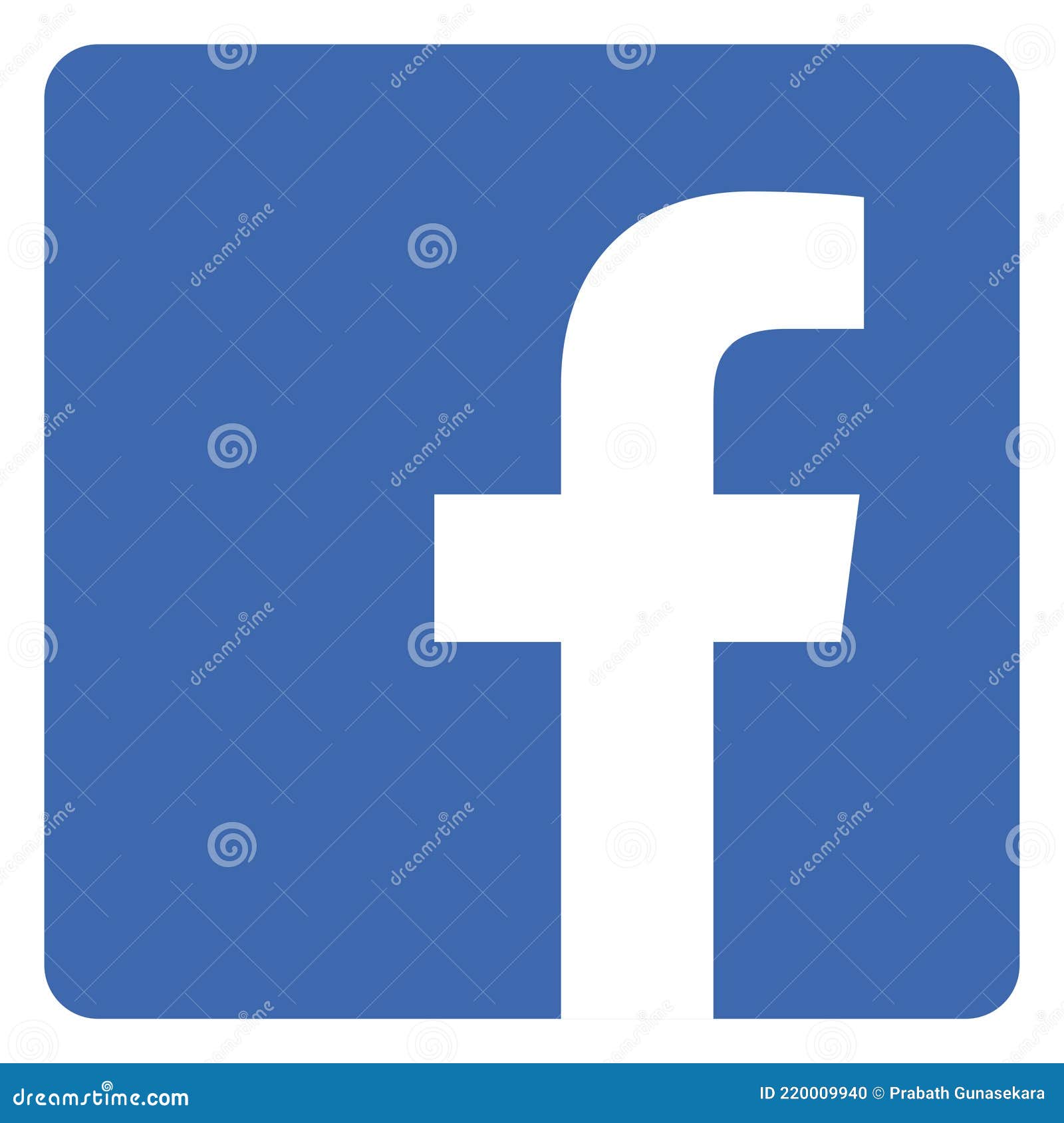 Facebook Logo with Vector Ai File. Squared Coloured Editorial Image ...