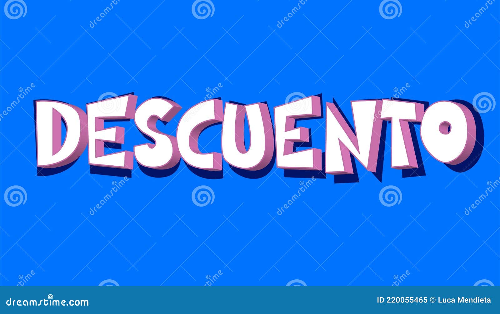 Lettering Design of the Spanish Word Descuento Stock Illustration ...